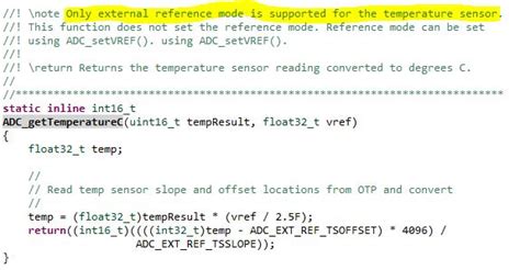 tms320f280049 internal temperature sensor with adc internal reference