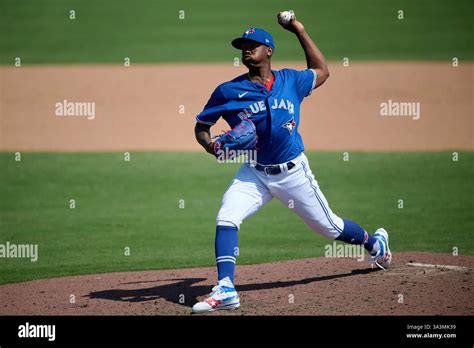 Toronto Blue Jays Pitcher Kendry Rojas 6 During An Mlb Spring