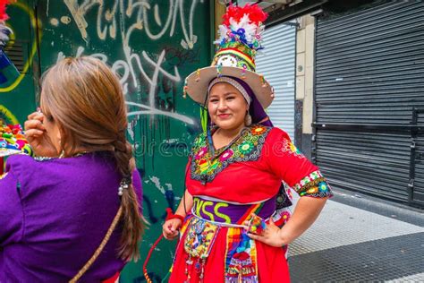 People In Colorful Transnational Costumes Celebrate The Entire Culture