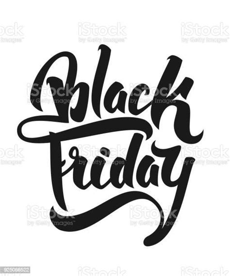 벡터 일러스트 레이 션 블랙의 손으로 그린 현대 브러쉬 레터링 금요일 흰색 배경에 고립 개성 개념에 대한 스톡 벡터 아트 및 기타 이미지 개성 개념 그리기 금요일