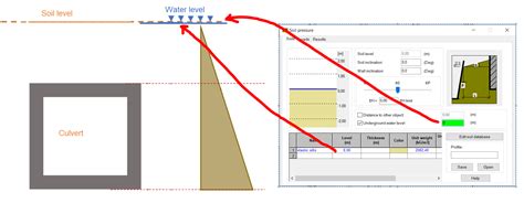 how to define hydrostatic pressure load for underground culvert in