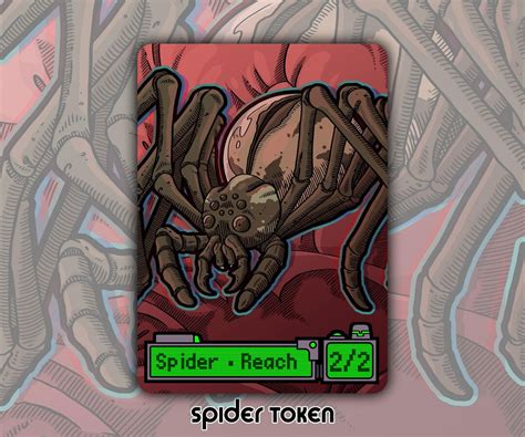 Spider Token Custom Altered Mtg Magic Gathering Fantasy Board Game Card Gaming Set Collectible