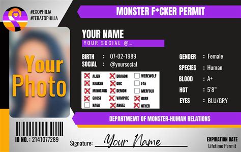 Monster Fker Permit Etsy