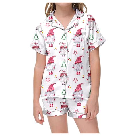 Ajiwyh Silk Pajamas For Girlschristmas Silk Satin Pajamas Loungewear