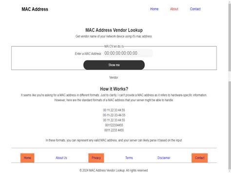 Mac Address Vendor Lookup By Ameerhamza75 Codester