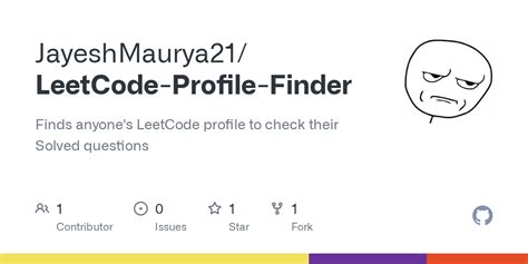 Github Jayeshmaurya21leetcode Profile Finder Finds Anyones Leetcode Profile To Check Their