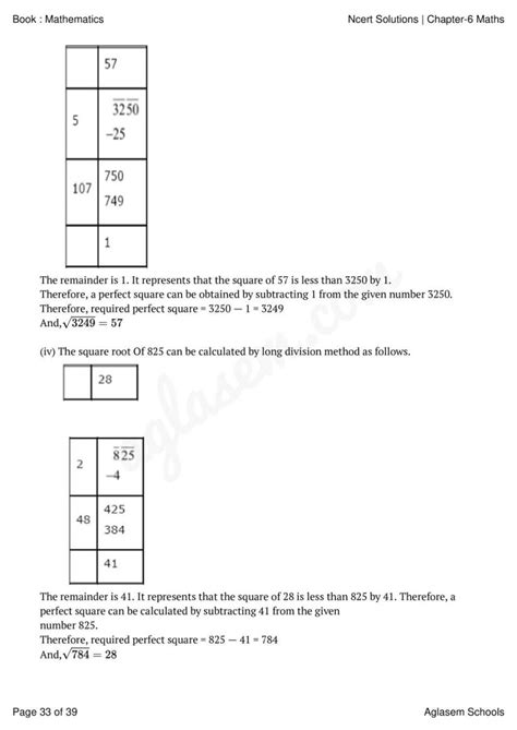 Ncert Solutions Class 8 Maths Chapter 6 Squares And Square Roots