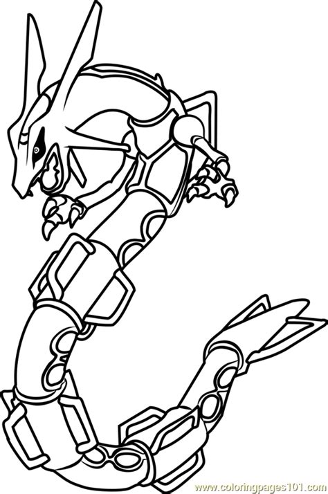 Pokemon Rayquaza Coloring Pages At Free Printable