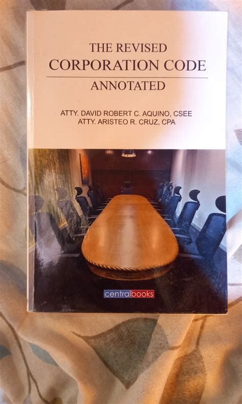 The Revised Corporation Code Hobbies And Toys Books And Magazines Travel And Holiday Guides On