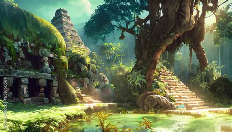 Forest Mayan Style Ancient Culture Mayan Civilization Forest Cave