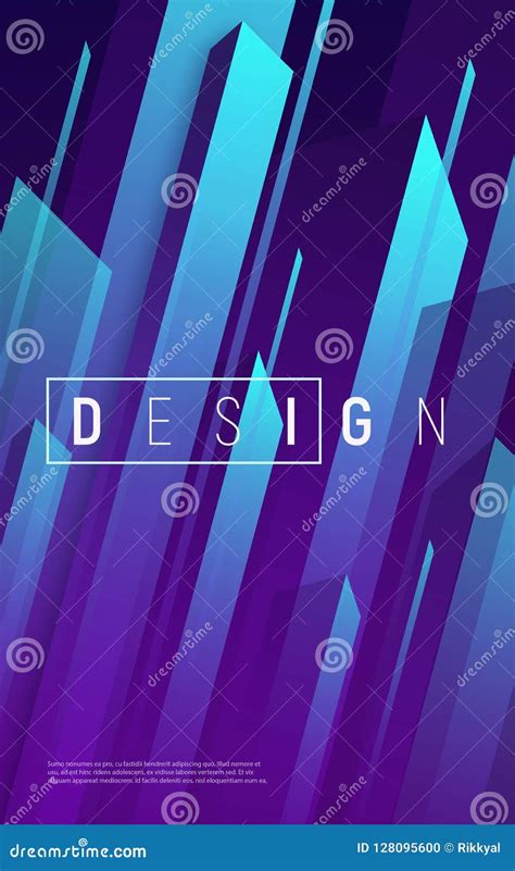 Vector Abstract Dynamic Geometric Background Cover Poster Stock