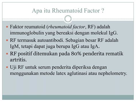 Rheumatoid Factor Pptx