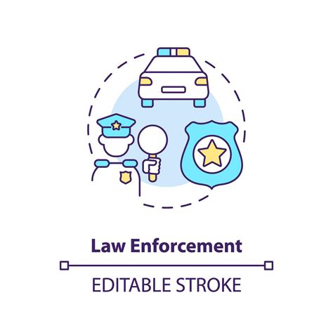 Law Enforcement Concept Icon Public Safety Police Service Justice
