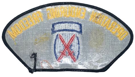 U S Army Operation Enduring Freedom Hat Patch Grandpopsarmynavy