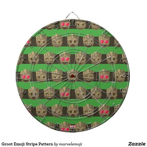 Groot Emoji Stripe Pattern Dartboard With Darts Add To Your Collection With These Awesome