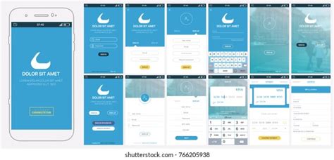 모바일 앱 로그인을 디자인합니다 ui ux 및 스톡 벡터 로열티 프리 766205938 shutterstock