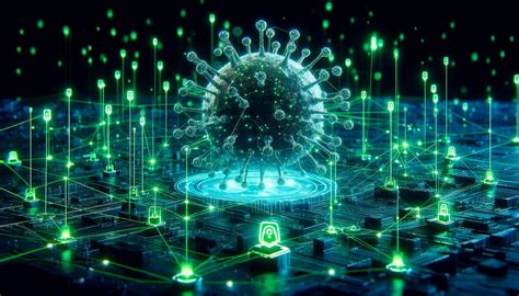 A Laptop With A Virus On The Screen And The Word Virus On The Screen Premium Ai Generated Image