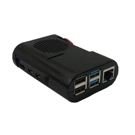 Buy Raspberry Pi 4 Black Compact Abs Case With Cooling Fan Slot Online