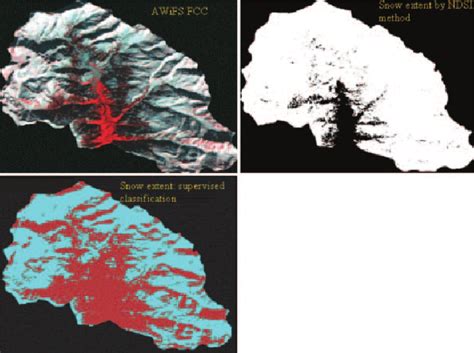Showing Fcc Of Awifs Areal Extent Of Snow By Ndsi And Supervised Download Scientific Diagram