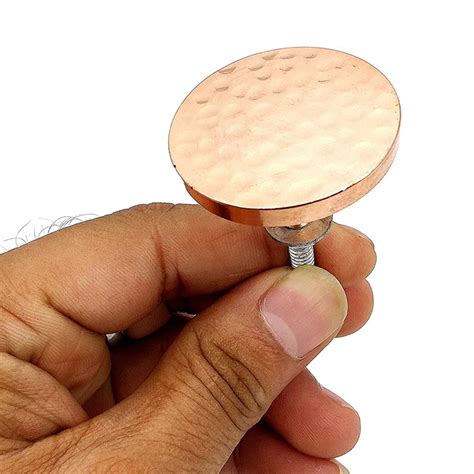 Hammered Knobs Full Brass Copper Finish Solid Handmade Drawer Handlesfurniture Hardware 5moonsun5