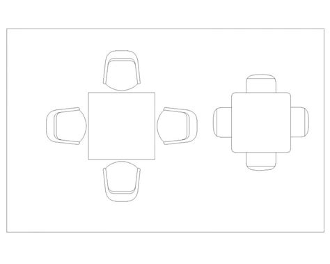 Rectangular Shape Meeting And Dining Table Dwg18 Thousands Of Free
