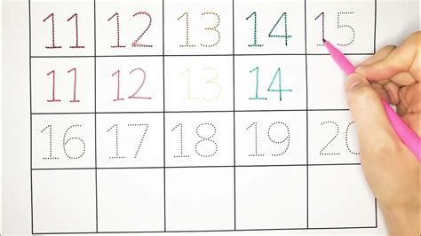 숫자놀이 Counting Numbers 점선따라 11부터 20까지 숫자 쓰기 11 To 20 영어로 숫자 세기 및