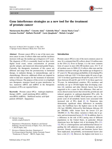 Pdf Gene Interference Strategies As A New Tool For The Treatment Of