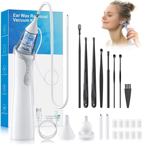 Girug Ear Vacuum Wax Remover Ear Wax Removal With 8 Pcs