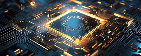 Semiconductor Circuit Board Cpu Processor Microchip Central Computer