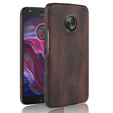 Subin New For Motorola Moto X Case Inch PU Wood Leather Grain Mobile Holster Shell For
