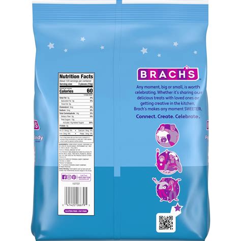 Brachs Star Brites Christmas Candy Peppermint Individually Wrapped Made