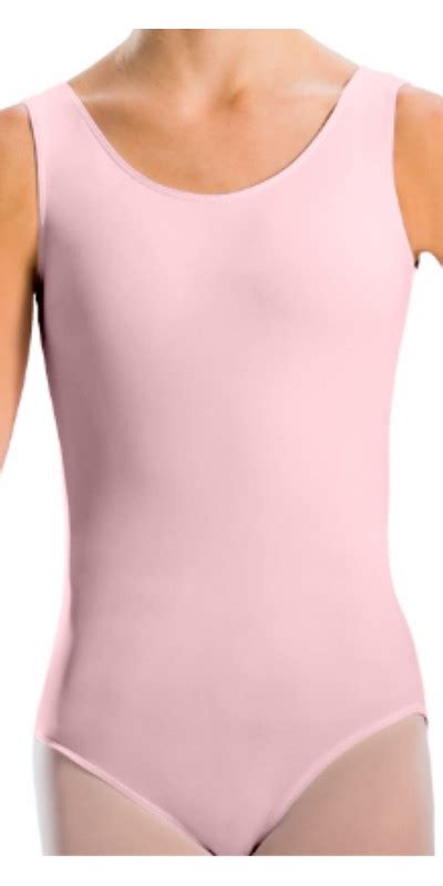 F20 2100 613 Sa Pink Dri Line Tank Ballet Dance Leotard With Scoop