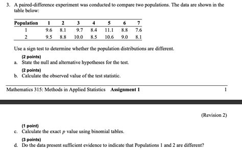Solved 3 A Paired Difference Experiment Was Conducted To