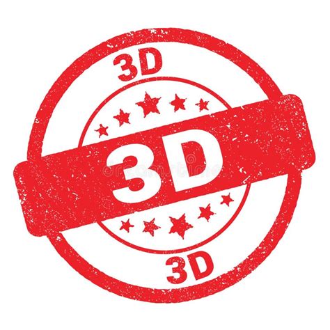 3d Text Written On Red Stamp Sign Stock Illustration Illustration Of