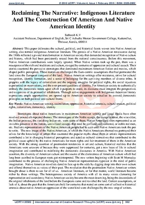 Reclaiming Indigenous Narratives Literature And Identity In America
