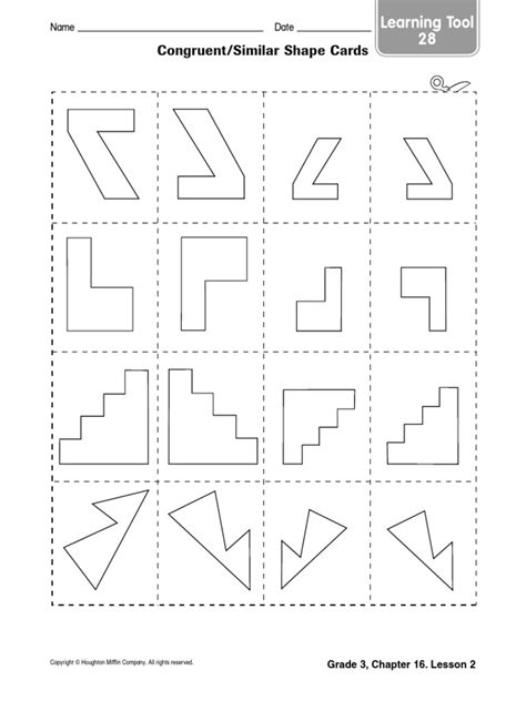 Congruent Shape Cards Pdf
