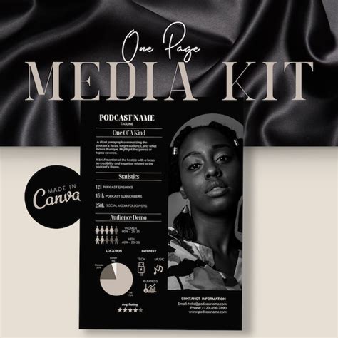 Podcast Media Kit Template Etsy