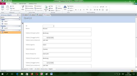 Cara Membuat Table Query Form Dan Report Pada Microsoft Acces