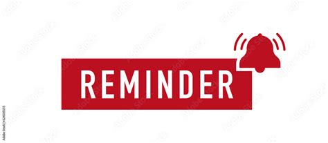 Reminder Square Sticker Vector Illustration Stock Vector Adobe Stock