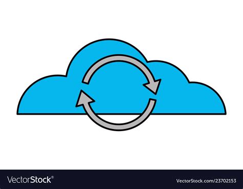 Cloud Computing Reload Data Royalty Free Vector Image