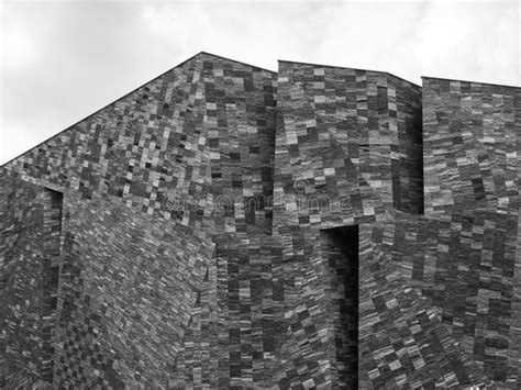 Grey Wall Tiles Gradient Color Building Exterior Architecture Details