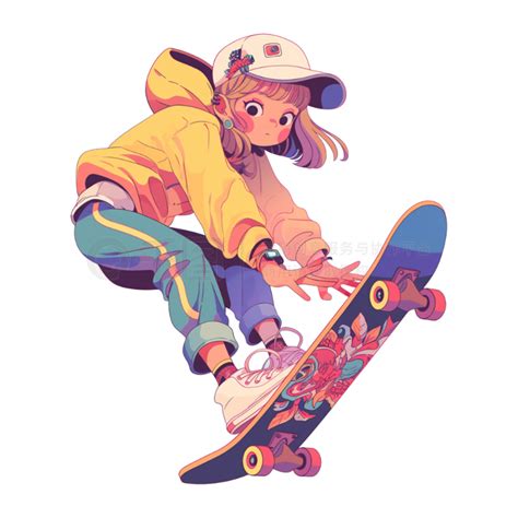 滑滑板ai数字艺术 创意卡通3d滑滑板的少年素材 Ai平面元素免费下载png格式3000像素编号71685209 千图网