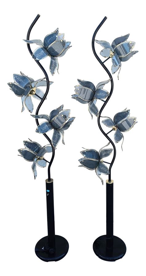 Floor Lamps Tiffany Flower Floor Lamp Hollywood Glam Lotus Lamp Flower Lamps Aesthetic