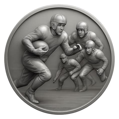🏈 1940s Football Throwback Coin Token Wall Art・ Stl File For 3d