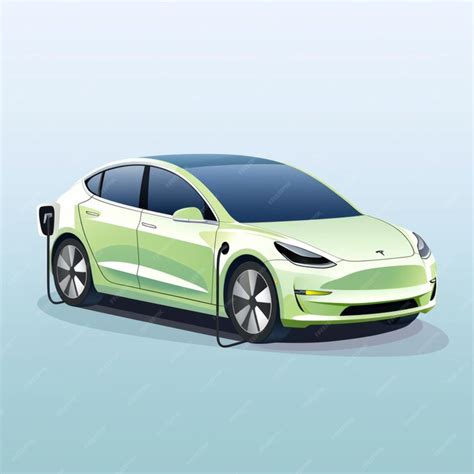 Premium Vector Electric Car Cartoon Vector