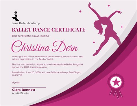 Free Printable Dance Certificate Templates To Customize Online