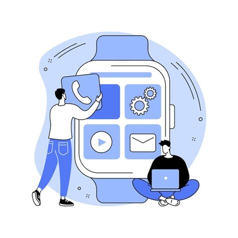 Premium Vector Smartwatches Mobile Apps Development Abstract Concept