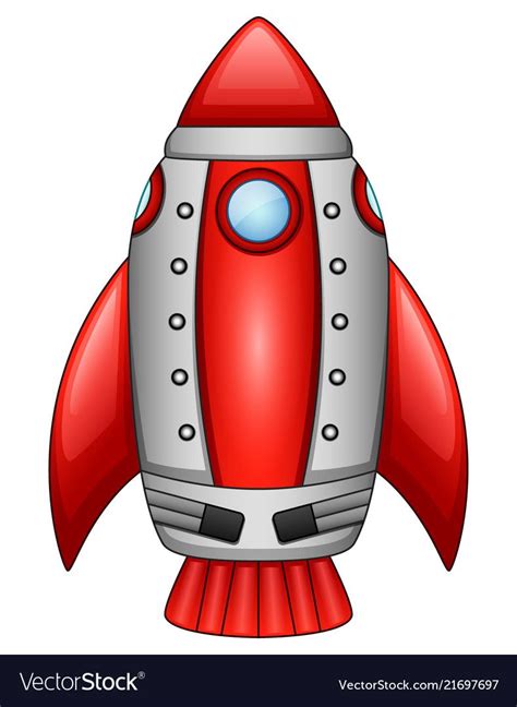 Cartoon Rocket Spaceship Vector Image