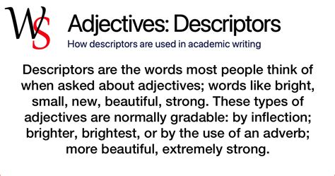 Adjectives To Use On