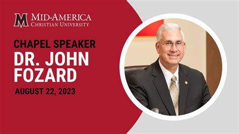 Dr John Fozard August 22 2023 Macu Chapel Youtube